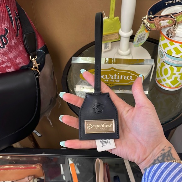 Spartina 449 | Bags | Spartina 449 Leather Aka Monogram Fob Black ...